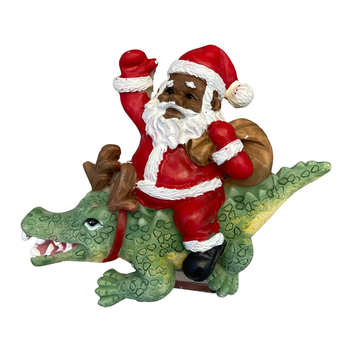Santa Riding Alligator Magnet w/ Clip – Alligator King