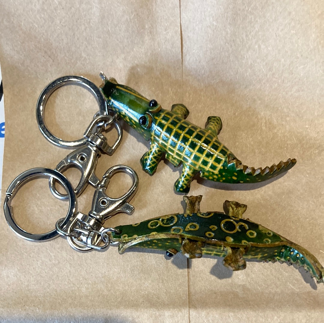 Leather Keychain and Clip - Vertical Gator – Alligator King