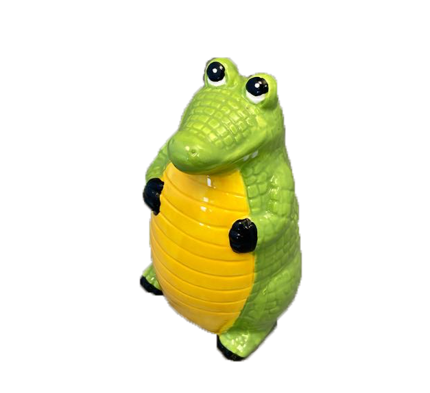 Adorable Ceramic Crocodile Money Bank – Alligator King