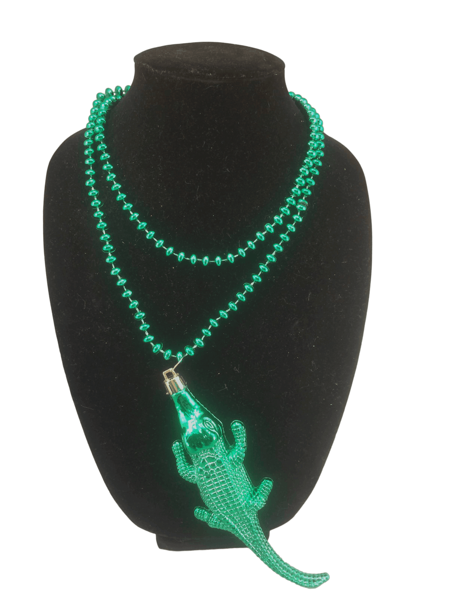 Big Green Gator Mardi Gras Beads | Alligator King