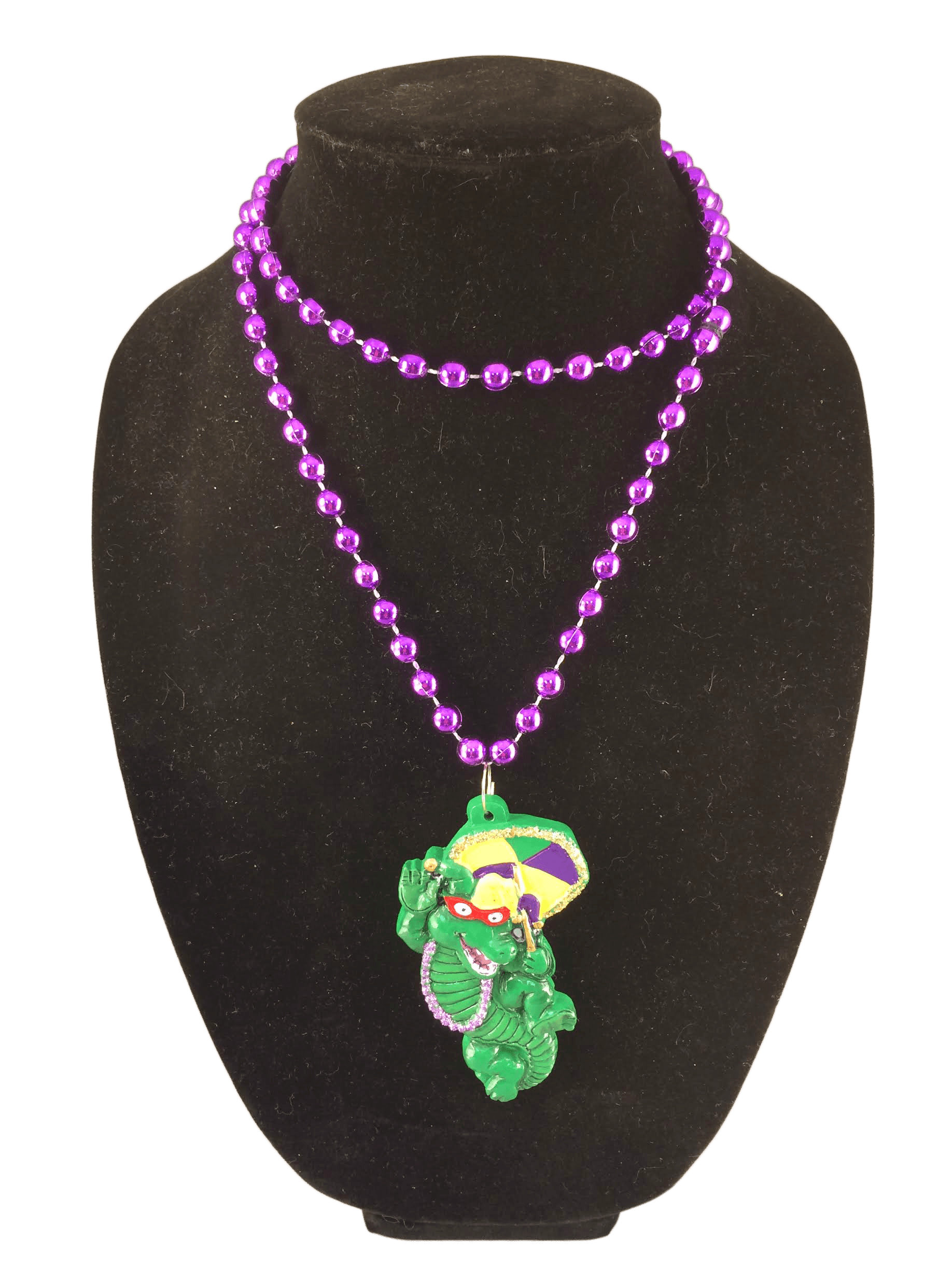 Jester Gator Medallion Mardi Gras Beads | Alligator King
